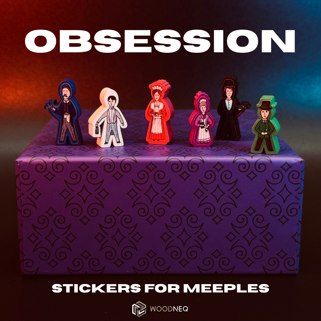 Obsession Meeple Stickers | Board Game Upgrade | WOODNEQ