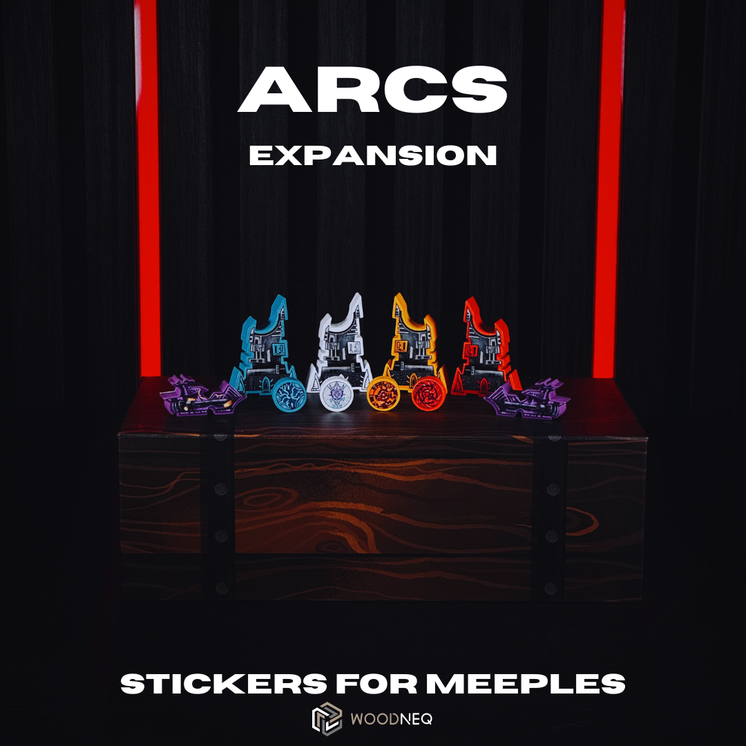 Arcs Expansion Meeple Stickers | Board Game Upgrade | WOODNEQ