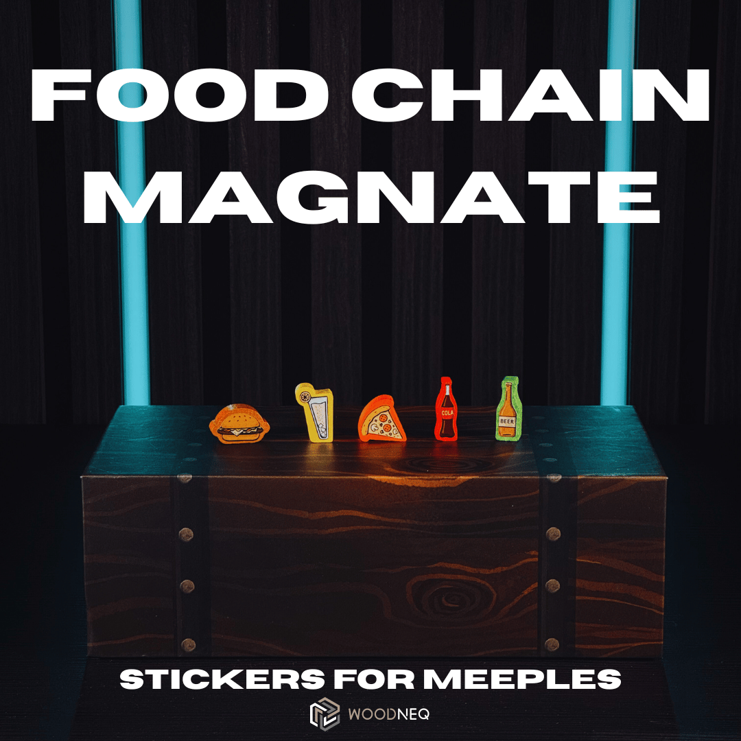 Food Chain Magnate Meeple Stickers | Board Game Upgrade | WOODNEQ