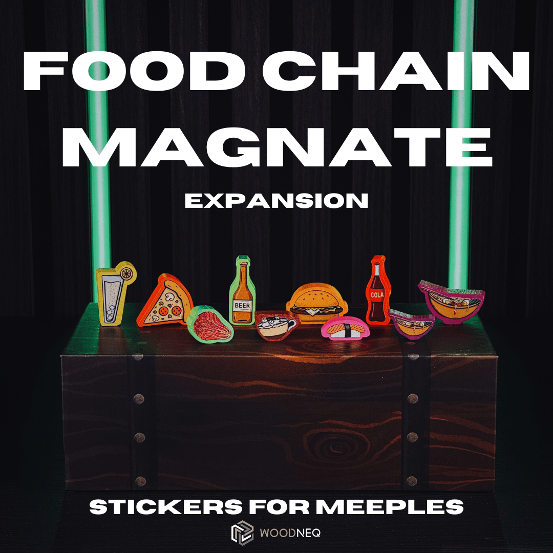 Food Chain Magnate Meeple Stickers | Board Game Upgrade | WOODNEQ