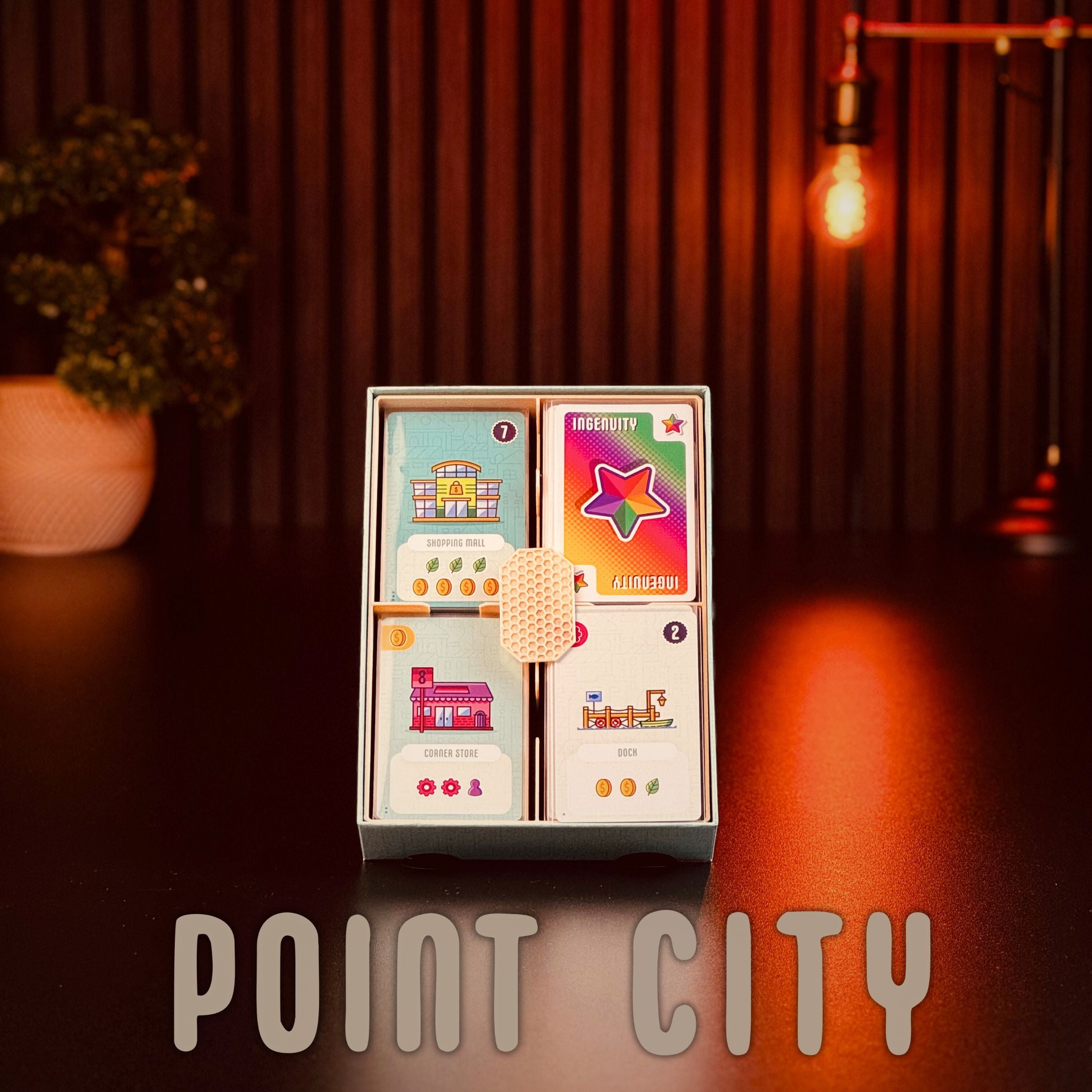 Point City Board Game Insert | 3D Printed | WOODNEQ