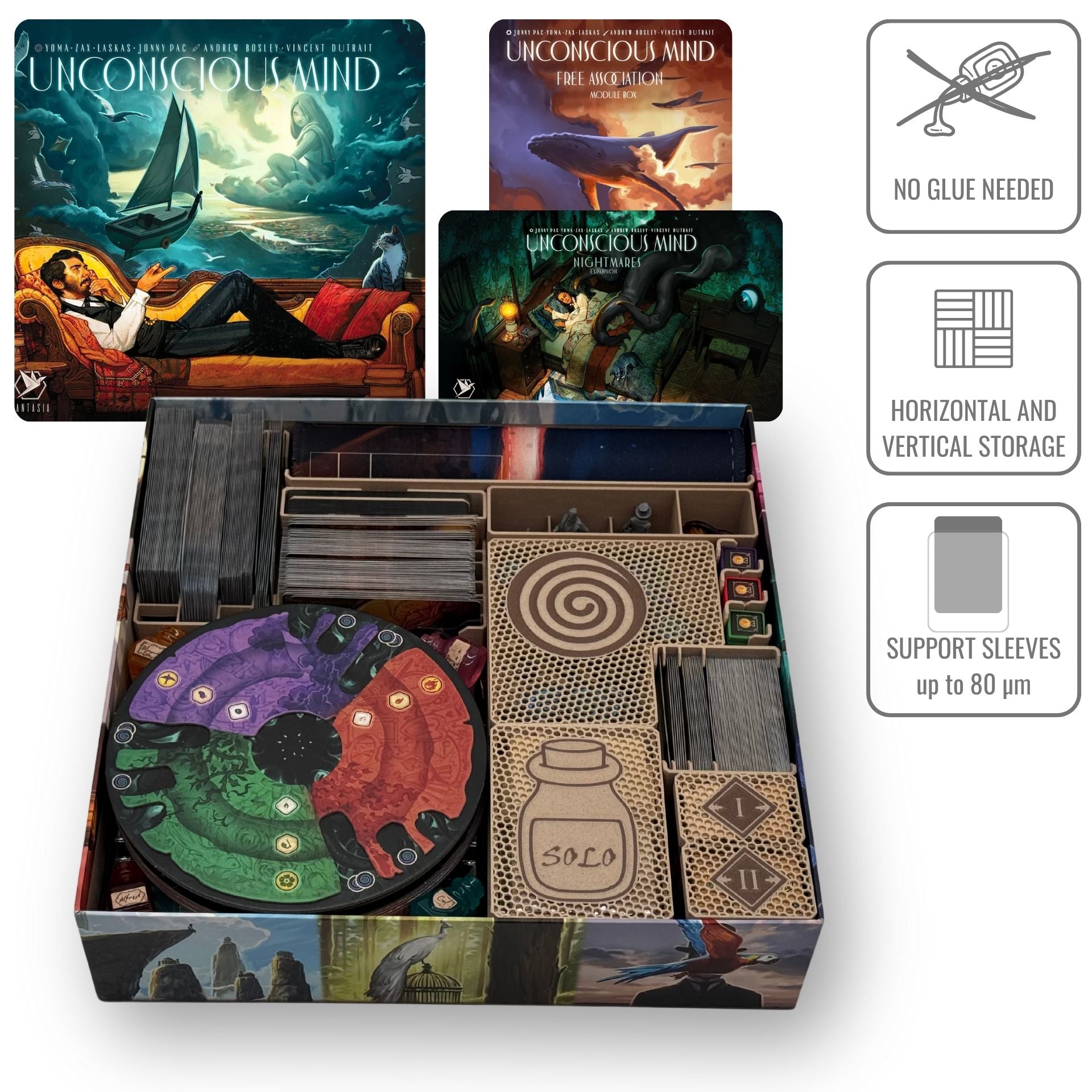 Unconscious Mind Board Game Insert | 3D Printed | WOODNEQ